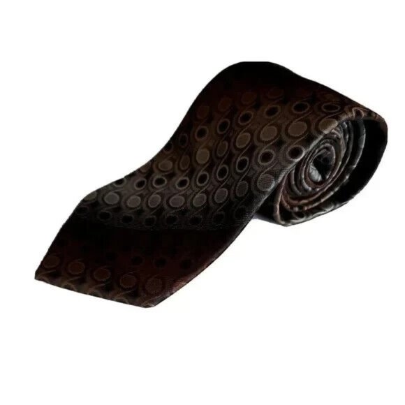 Vintage | Accessories | Vintage Kiss Ties Tie Brown Geometric Retro ...